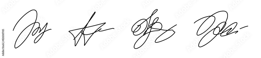 Hand drawn fake autograph with scribble pen strokes. Handwritten ...