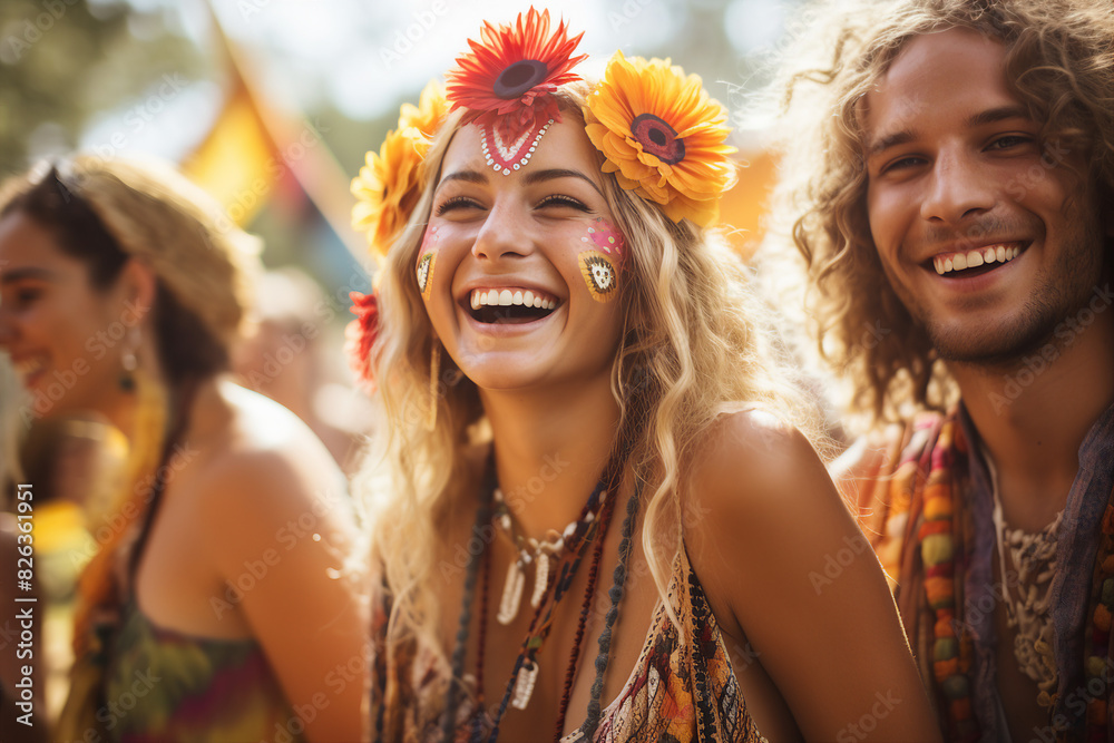 Funky hippie person with big chevelure volume hairstyle dreadlocks at ...