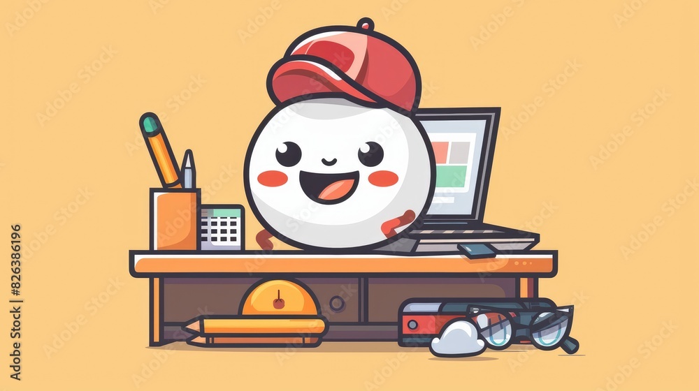 Bullet character depicted as an accountant in a charming design ...