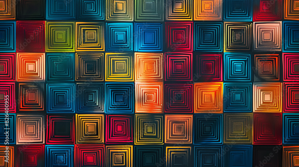 ภาพประกอบสต็อก Modern colorful line square tech corporate abstract ...