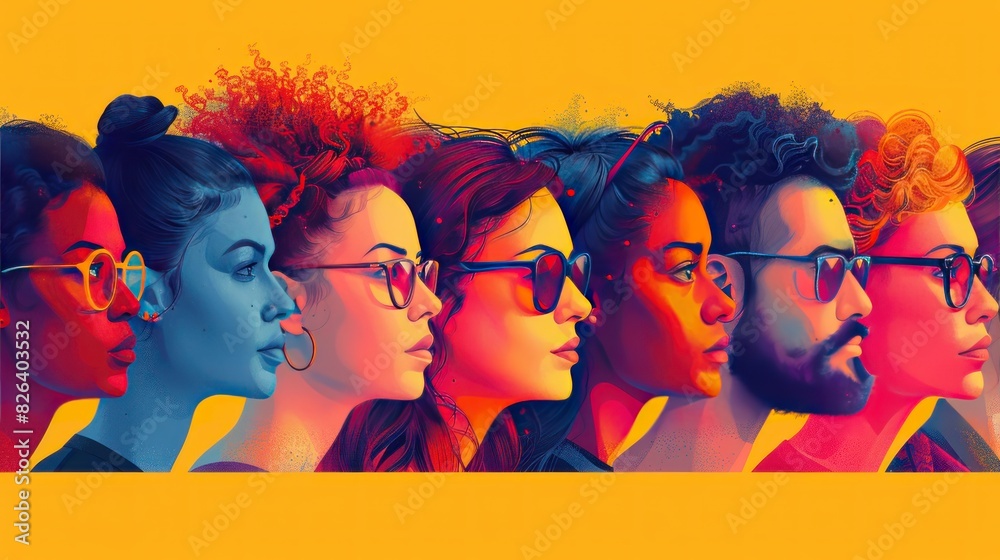 Collage from Different people. Illustration of a People collage ...