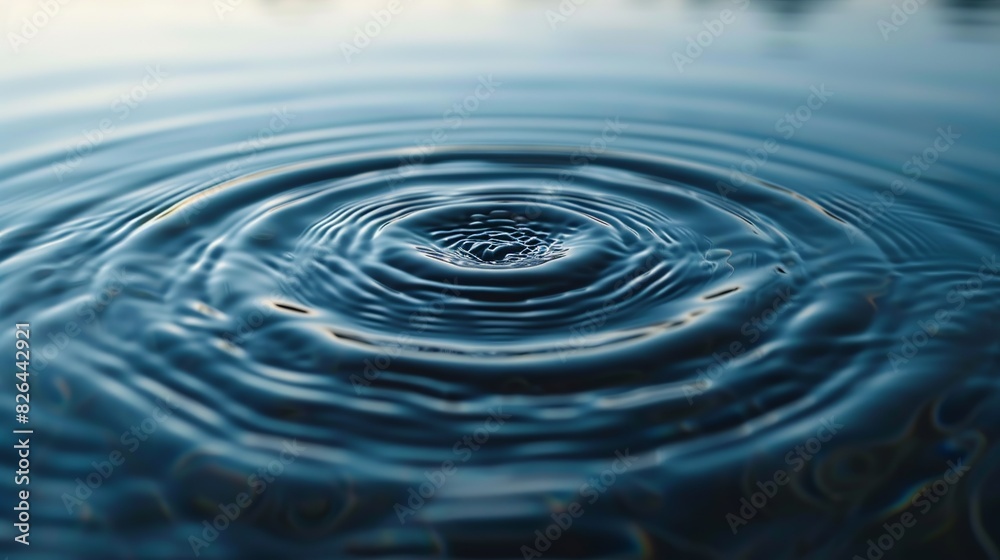 A minimalist water background with gentle ripples forming concentric ...