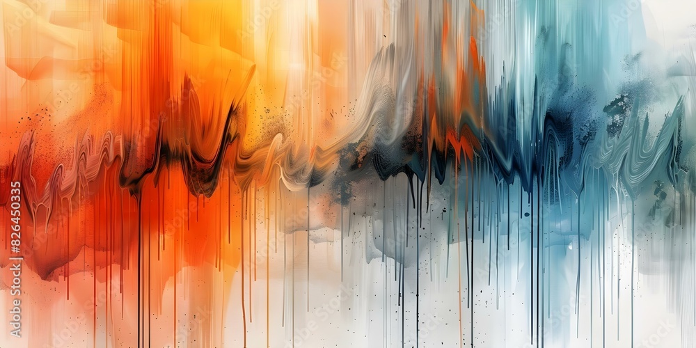 Abstract painting with vibrant colors ideal for graphic design and ...