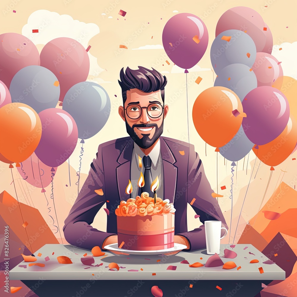 birthday backgrounds for men solid colors fun 4k flat vector ...