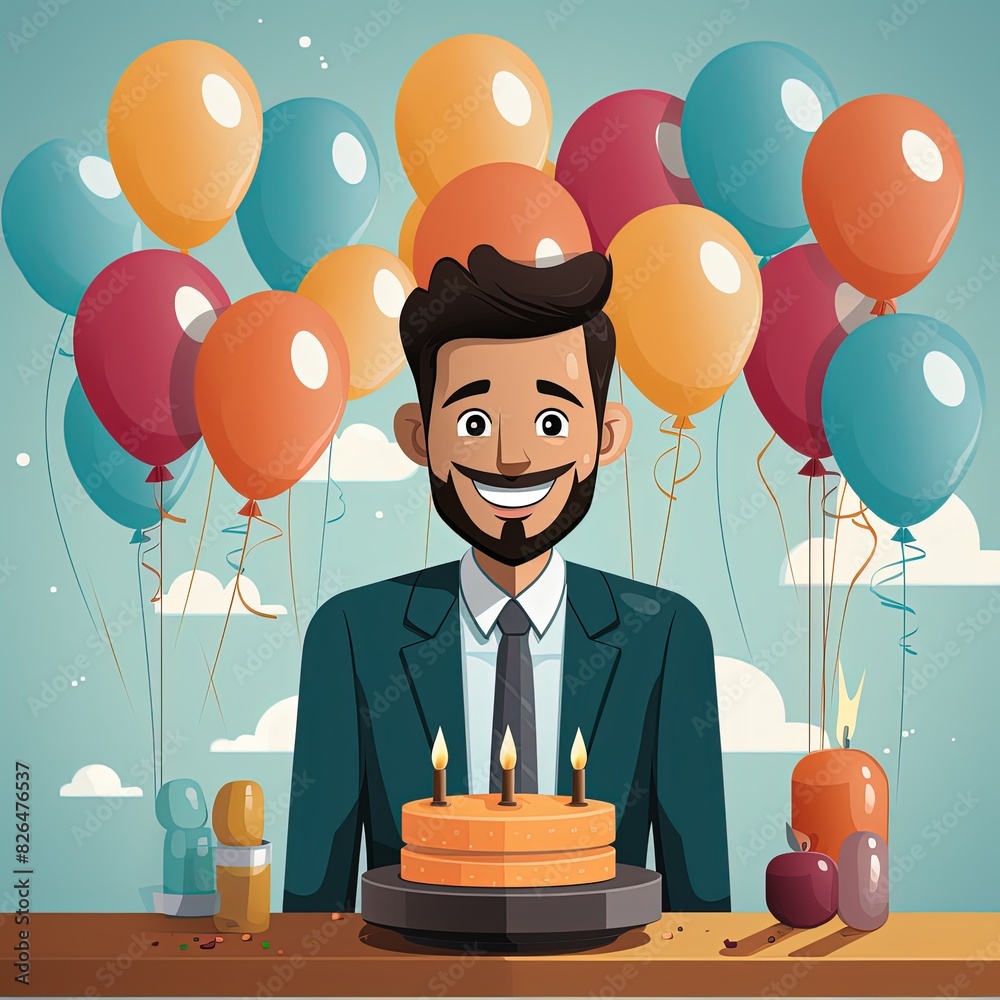 birthday backgrounds for men solid colors fun 4k flat vector ...