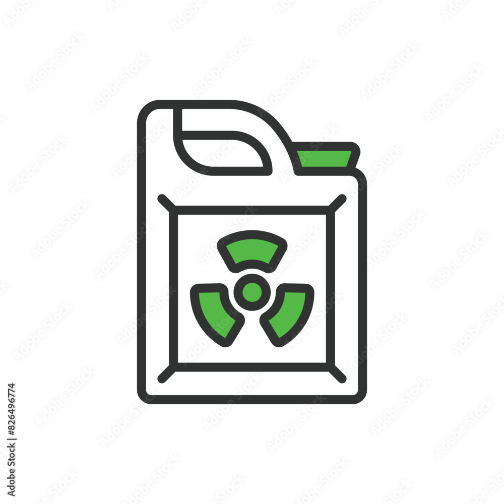 Nuclear fuel, in line design, green. Nuclear, Fuel, Energy, Power ...