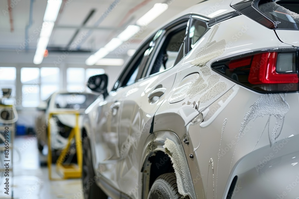 Auto body repair work, before and after shots of dents and damage ...