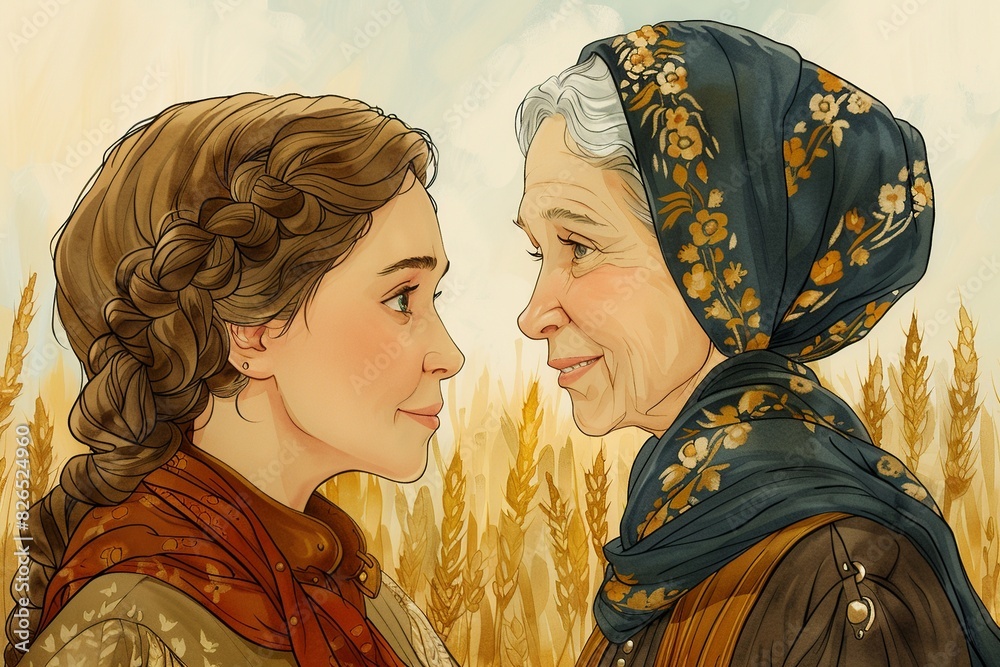 Explore the captivating cartoon interpretation depicting Ruth's ...