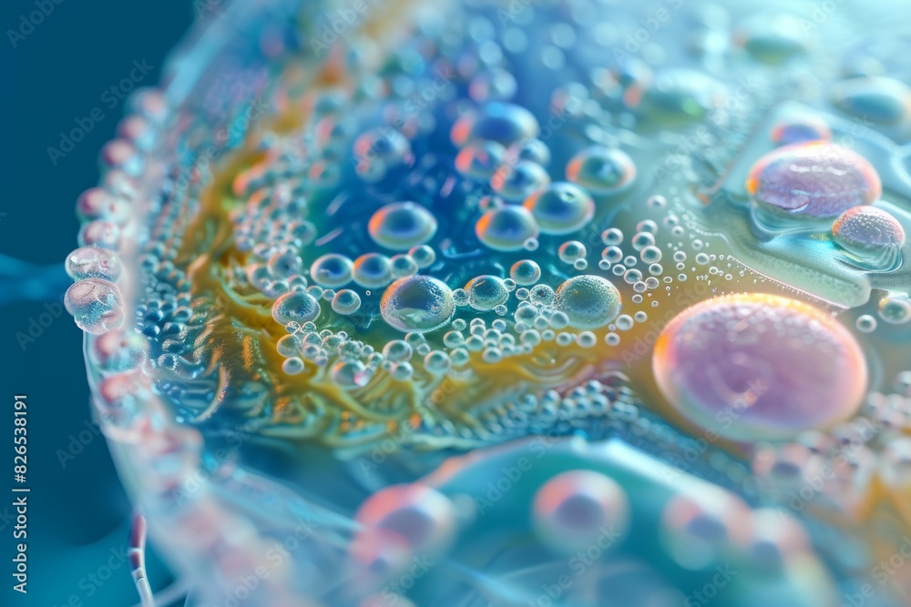 High Resolution Micrograph of Bacterial Colony Growth on Nutrient Agar ...