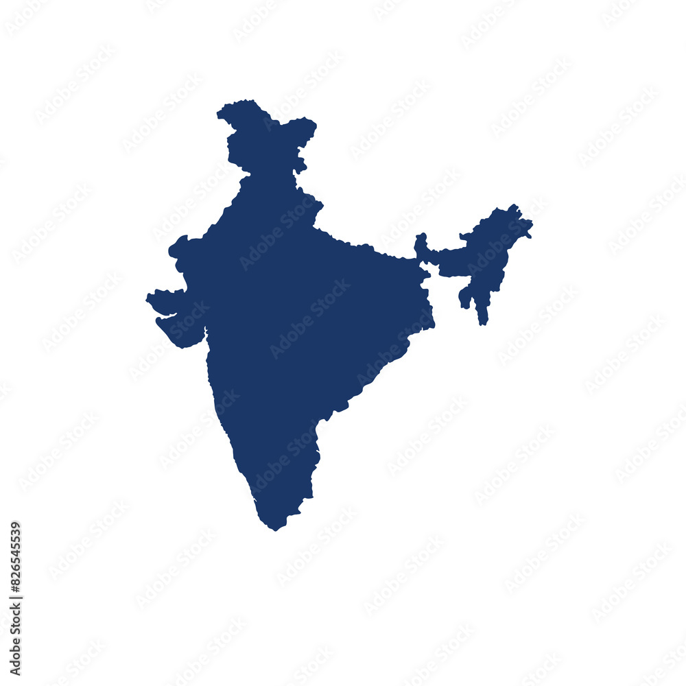 Vector Map of India Transparent PNG Stock Illustration | Adobe Stock