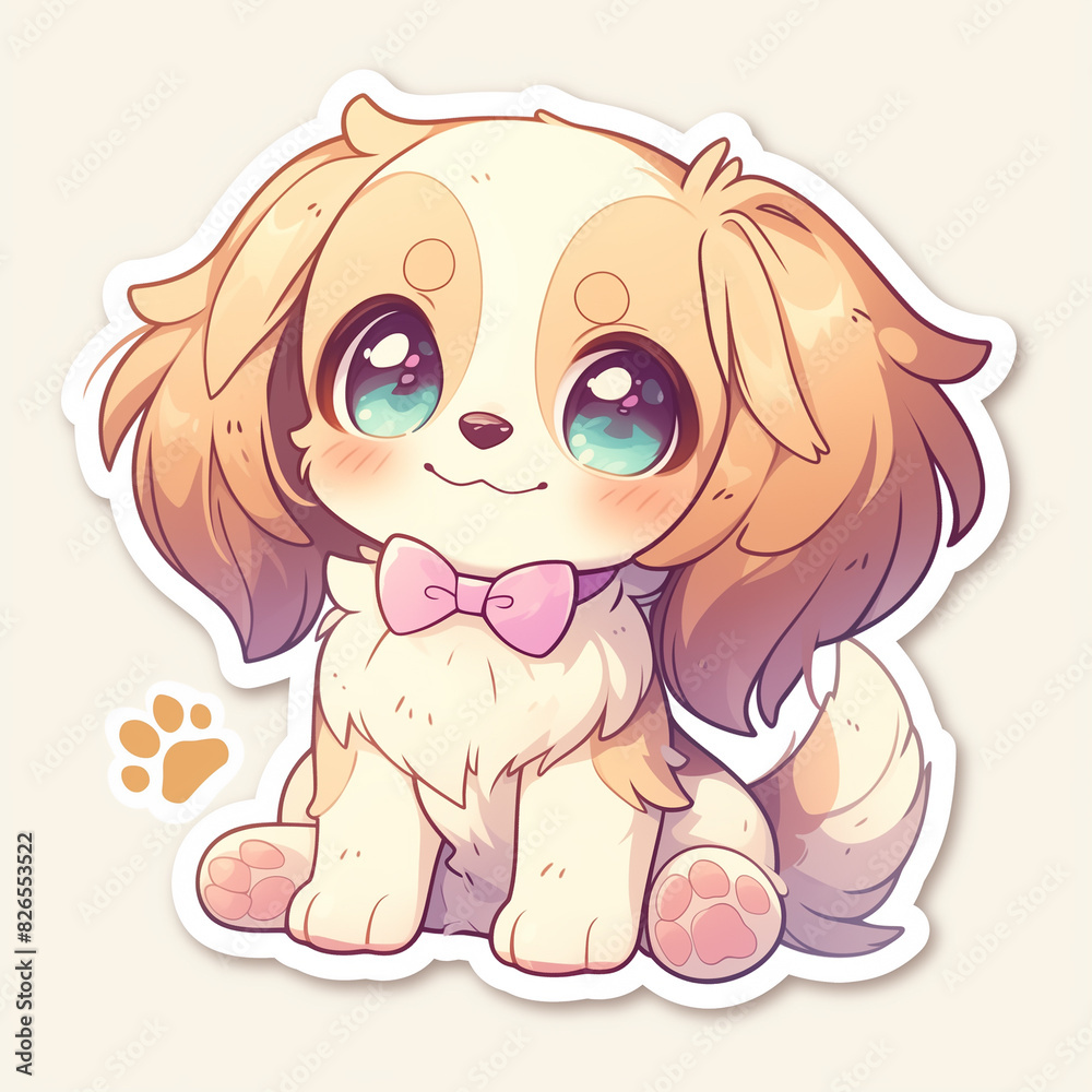 Cavalier King Charles spaniel breed dog cute kawaii clipart no ...