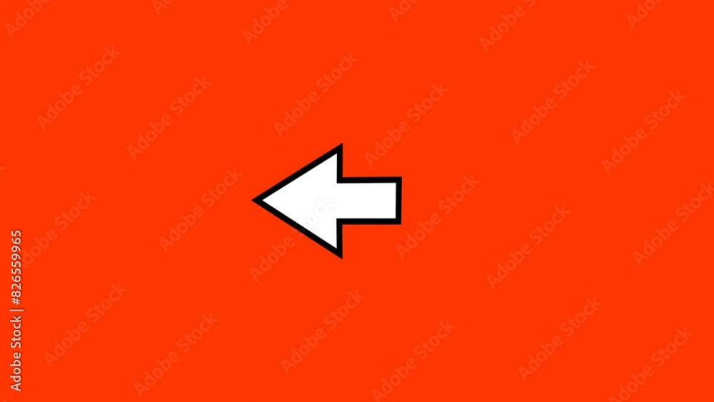 Repeating left arrow animation. animated video of moving left arrow ...