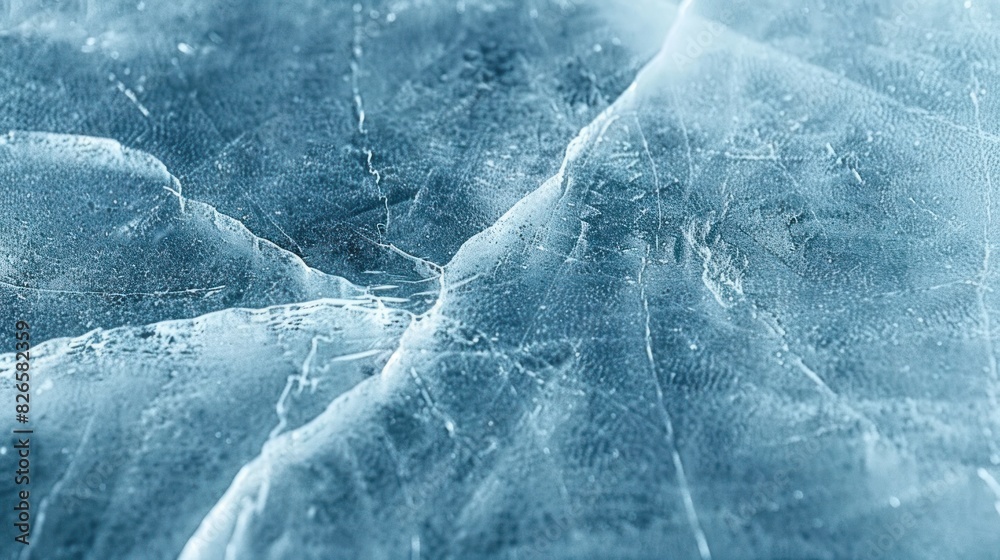 AI generated illustration of a cracked ice surface showcasing intricate ...