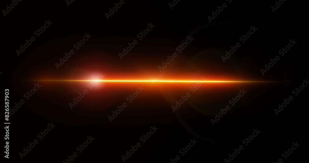 Light flare moving overlay asset in black. Long arm shining lens flare ...