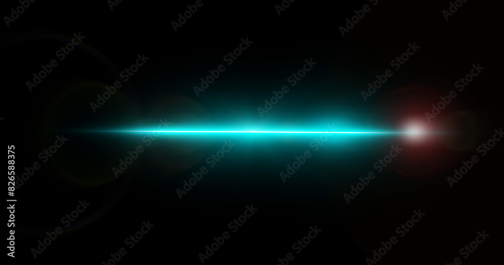 Light flare moving overlay asset in black. Long arm shining lens flare ...
