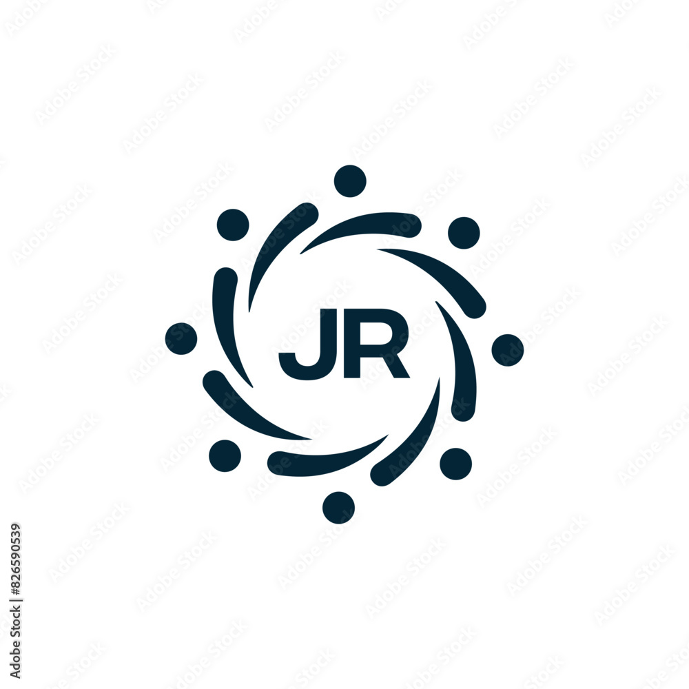 JR logo. J R design. White JR letter. JR, J R letter logo design. J R ...