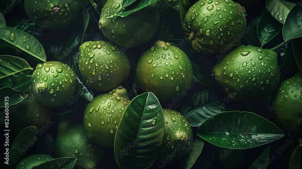 Closeup of Guavas in Radiant Clusters with Hard Surface Modeling Style ...