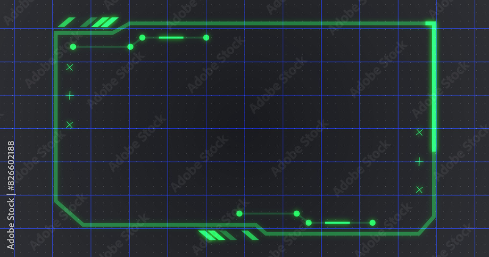 Rectangle hud interface dynamic moving shapes. Stream starting bg ...