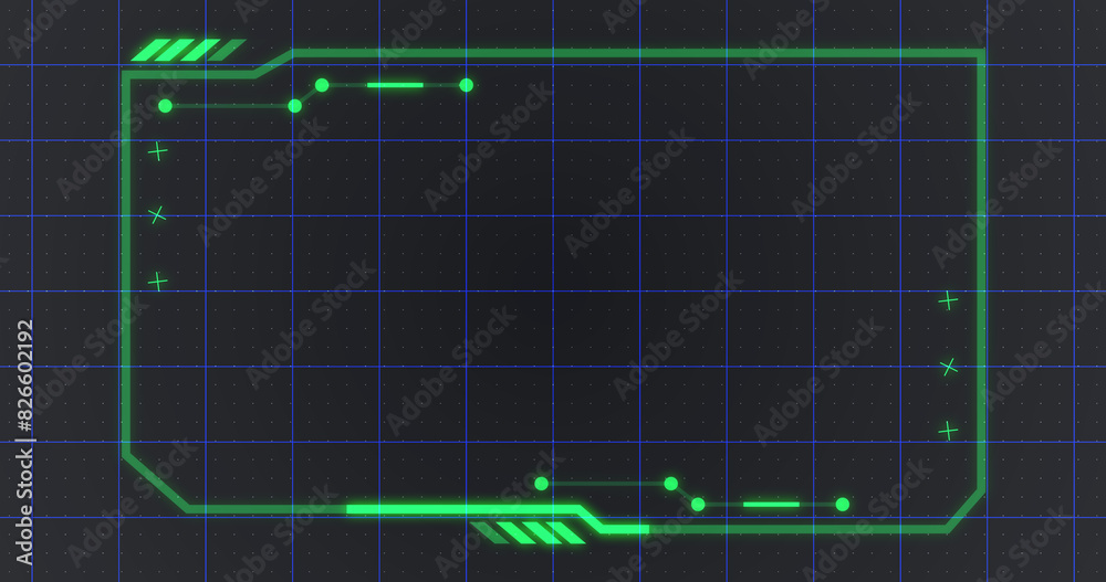 Rectangle hud interface dynamic moving shapes. Stream starting bg ...