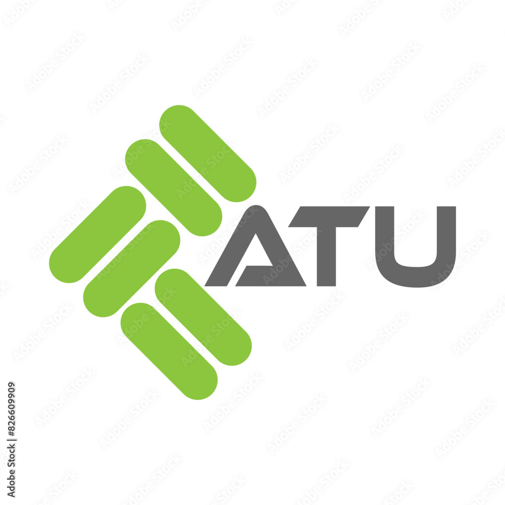 ATU letter logo vector design, ATU simple and modern logo. ATU ...