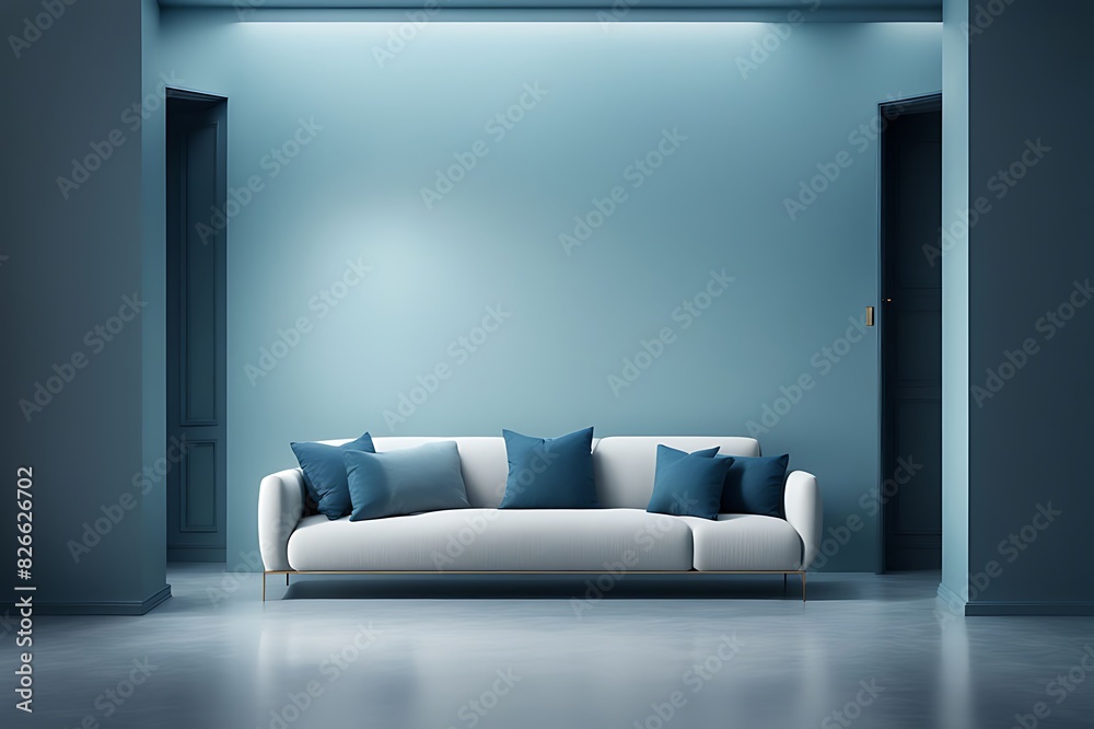 Luxury Modern Home Design with Living Room or Business Hall Scene in ...