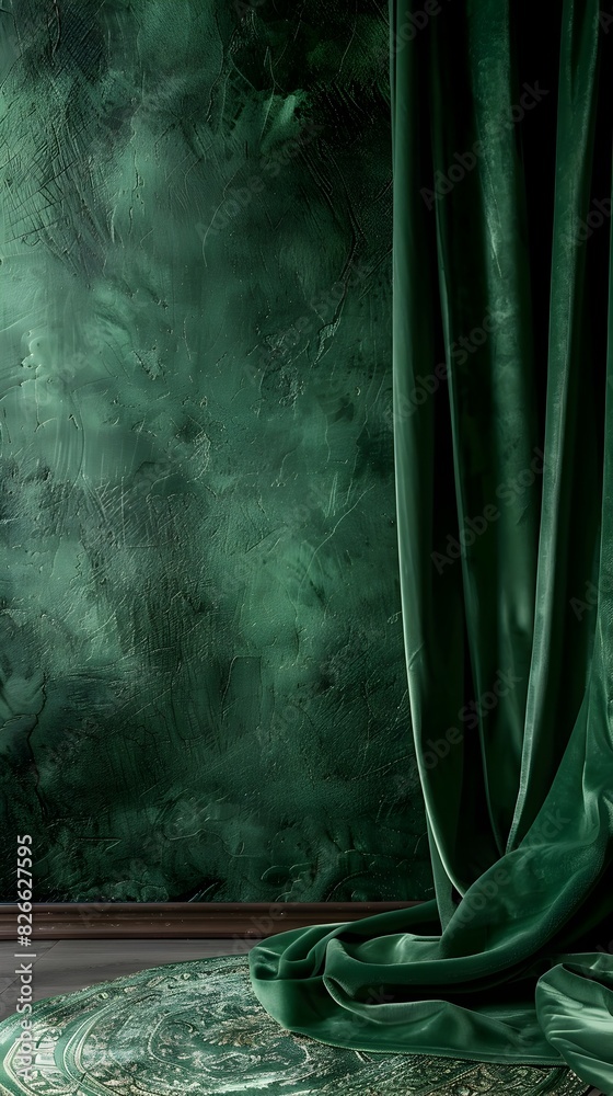 Elegant Dark Green Velvet Backdrop for Luxury Product Photography and ...