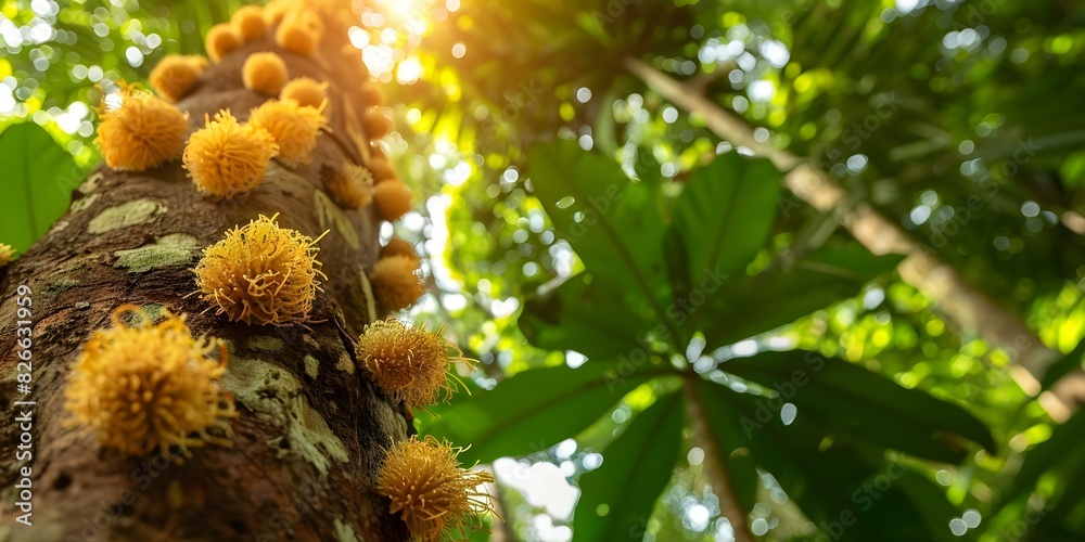South American Kapok tree tall trunks fluffy seed pods lightweight ...