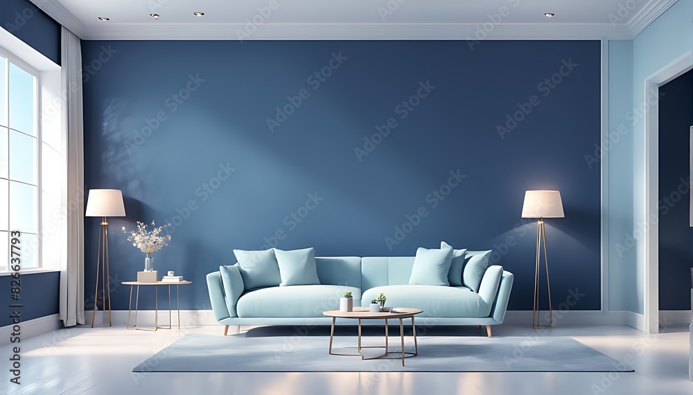 Luxury Modern Home Design with Living Room or Business Hall Scene in ...