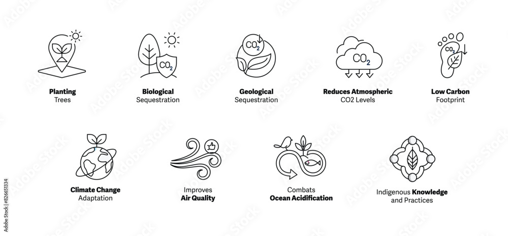 Visualizing Carbon Sequestration. Icon Concepts for Environmental ... Visualizing Carbon Sequestration. Icon Concepts for Environmental ...