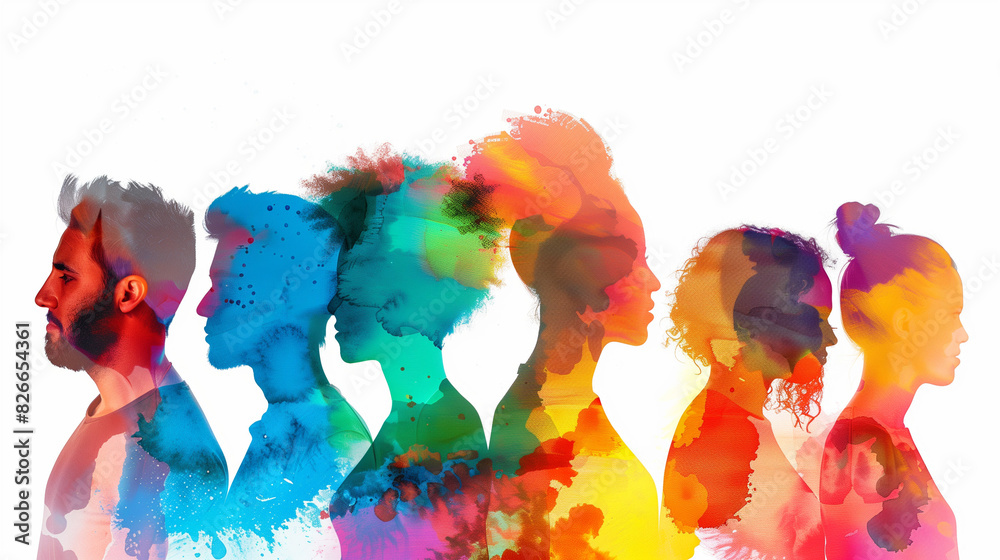 different colored human schemes visualize diversity and the differences ...