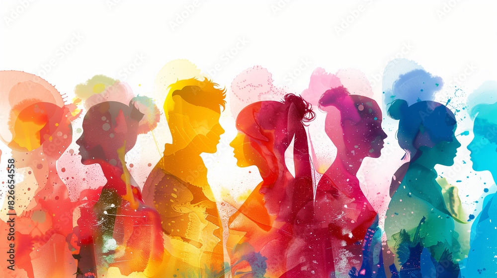 different colored human schemes visualize diversity and the differences ...