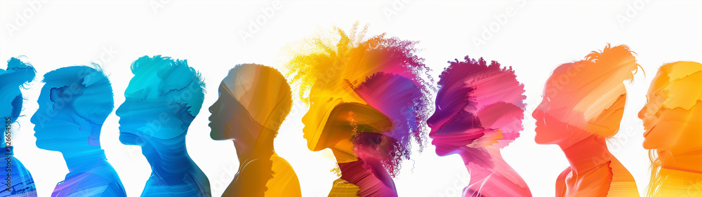 different colored human schemes visualize diversity and the differences ...