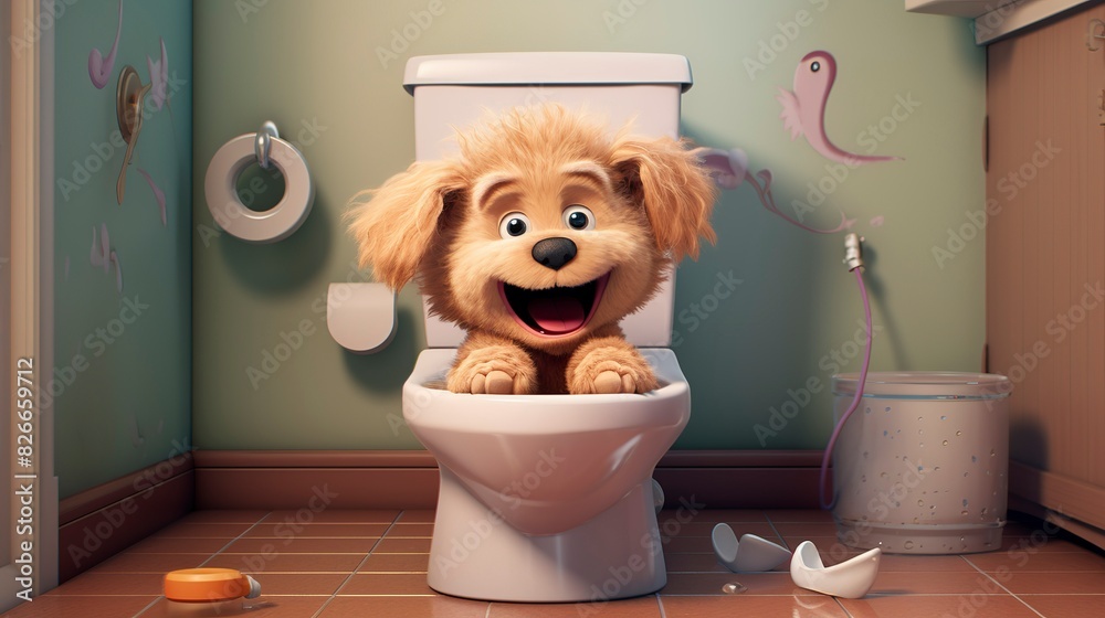 A photo of a 3D character assisting in potty training Stock ...