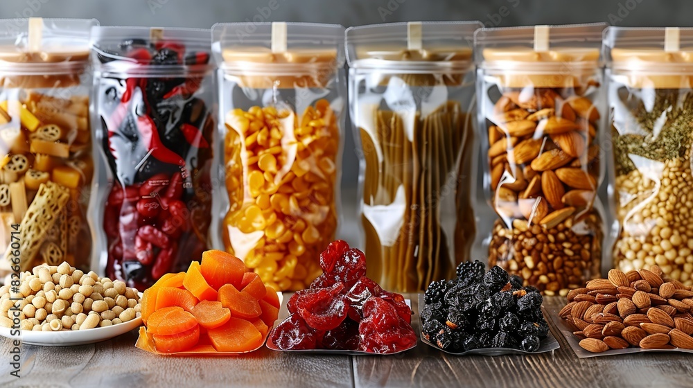 Different types of sachets and pouches, including foil, plastic, and ...