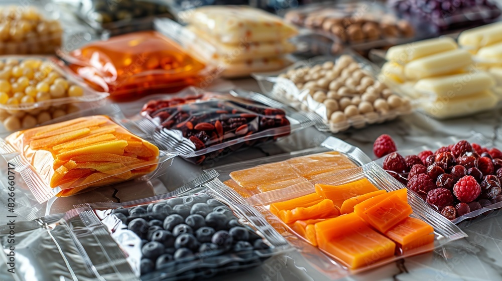 Different types of sachets and pouches, including foil, plastic, and ...