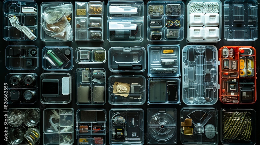 Transparent plastic packaging, such as clamshells and blister packs ...