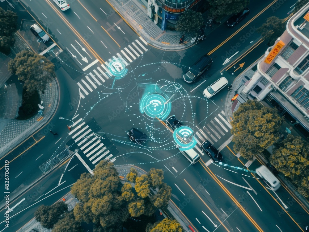 An intelligent traffic management system with interconnected signals ...