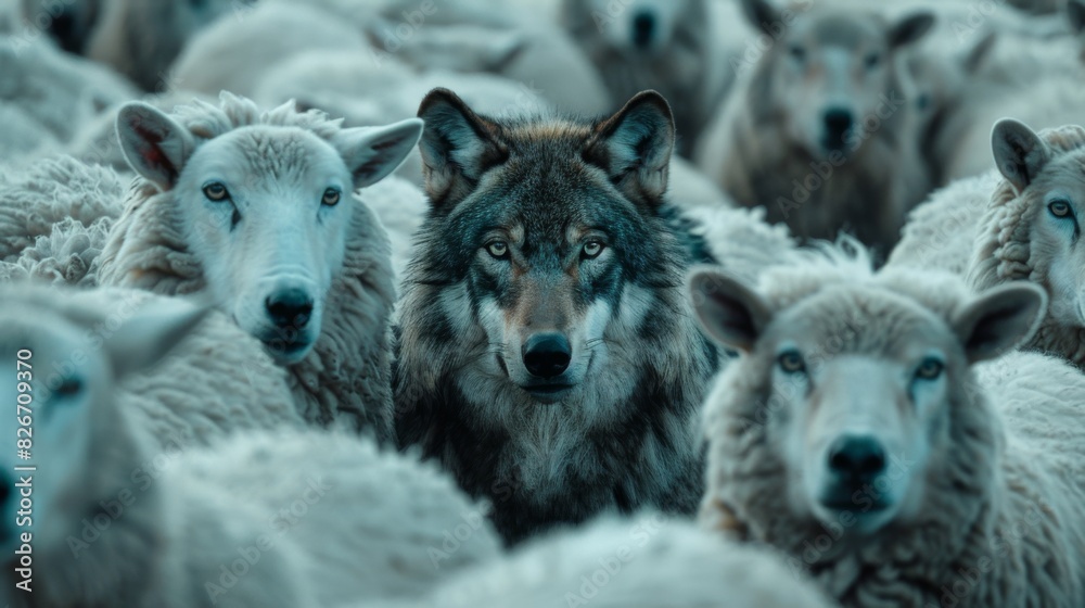 Deceptive Appearance: Wolf Pretending to Be a Sheep Concept ...