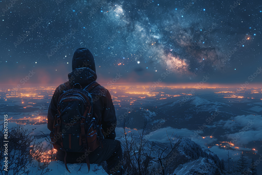 Contemplating the mysteries of the universe while gazing at the stars ...