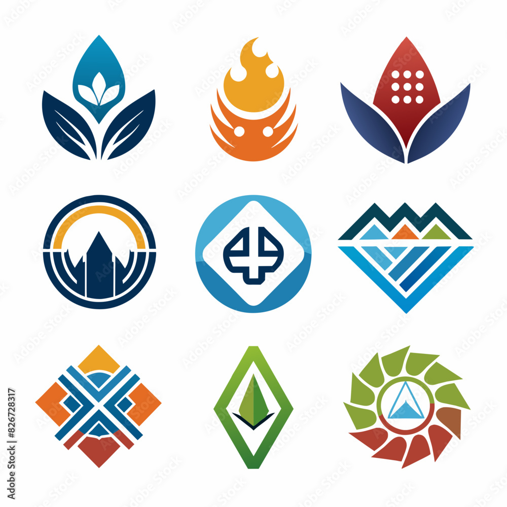 Versatile Logo Design Collection: Emblems and Icons Stock Vector ...