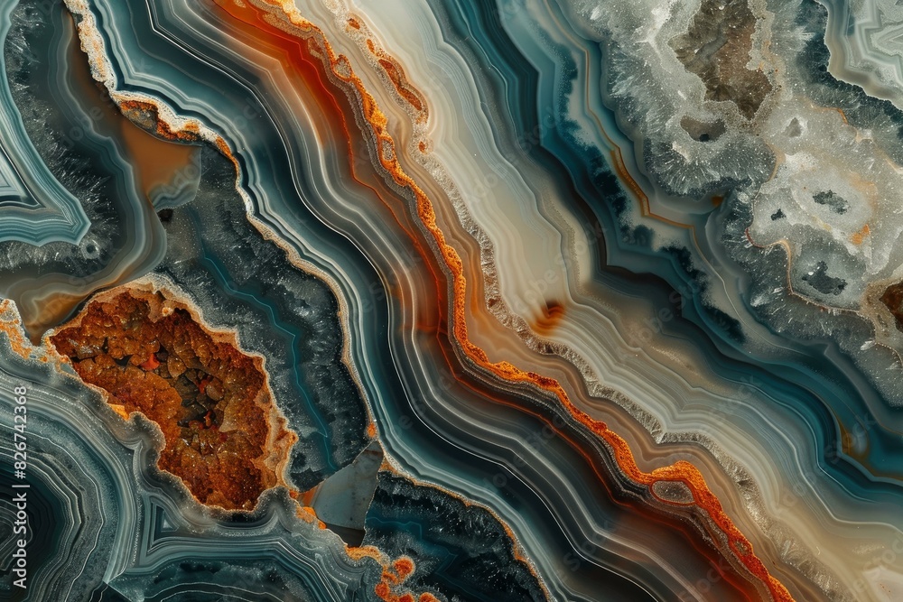 Intricate and elegant abstract mineral patterns wallpaper with vibrant ...