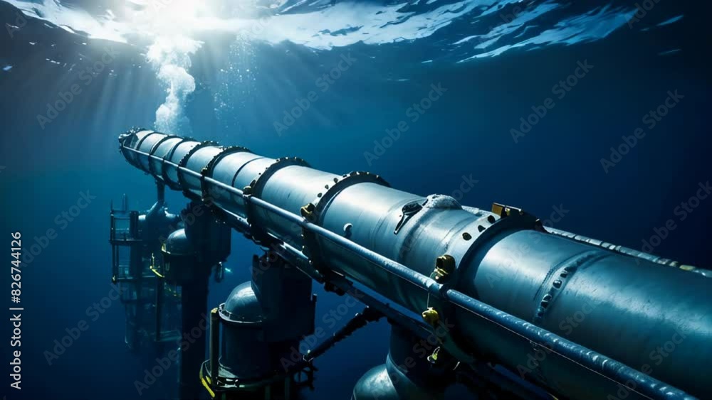 Underwater pipeline for oil and gas transport, subsea industry ...