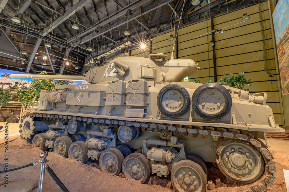 Royal Tank Museum, Amman, Jordan - May 4, 2024: Well preserved super ...