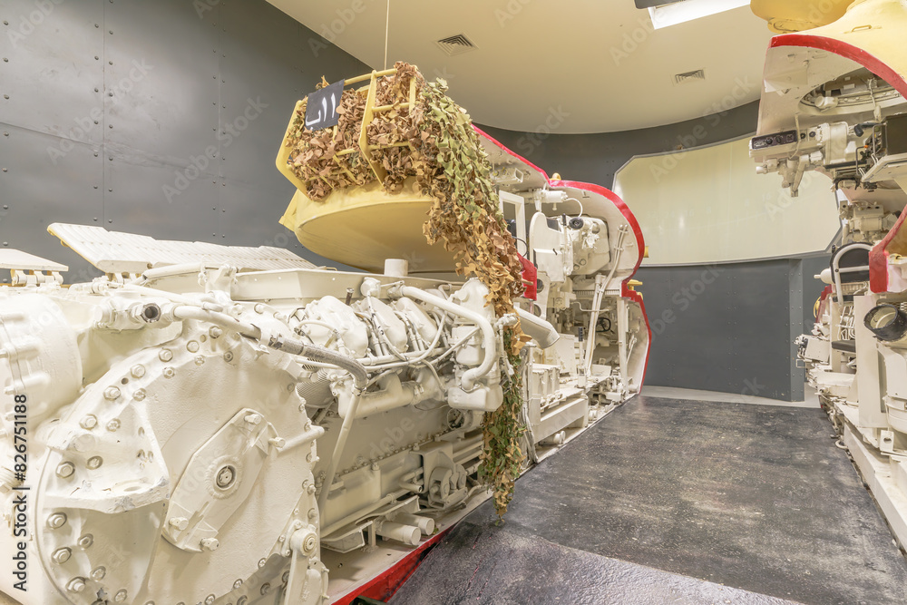 Royal Tank Museum, Amman, Jordan - May 4, 2024:Detailed view of the ...