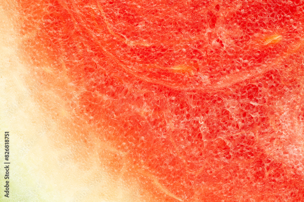 Extreme (macro ) close-up of organic watermelon (citrullus Lanatus ...