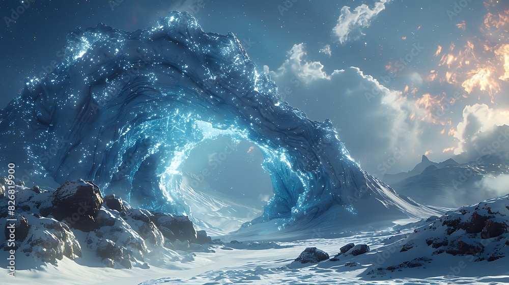 crystalline alien with lightreflecting abilities on an ice planet with ...