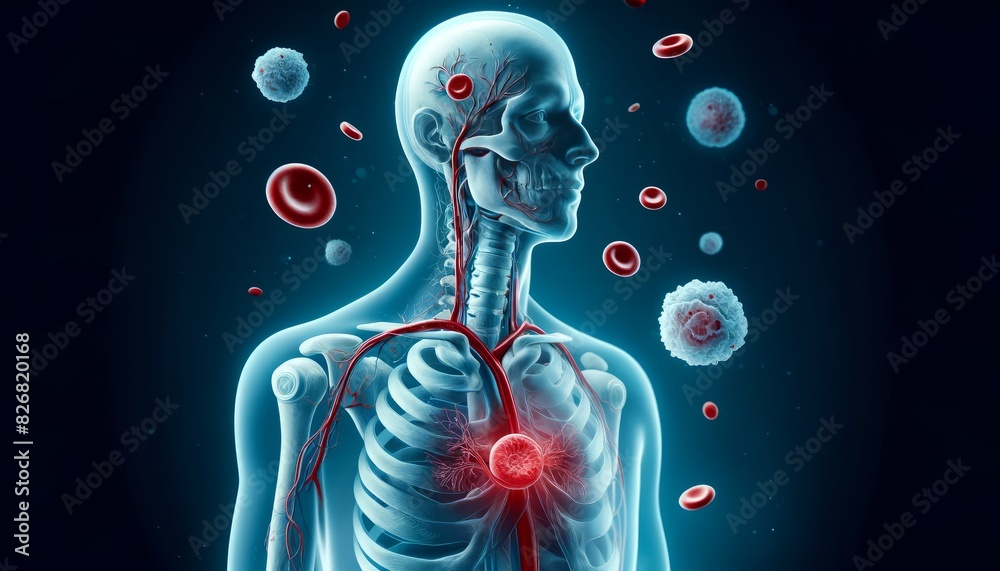 Illustration of Leukemia in the Human Body. Detailed illustration of ...
