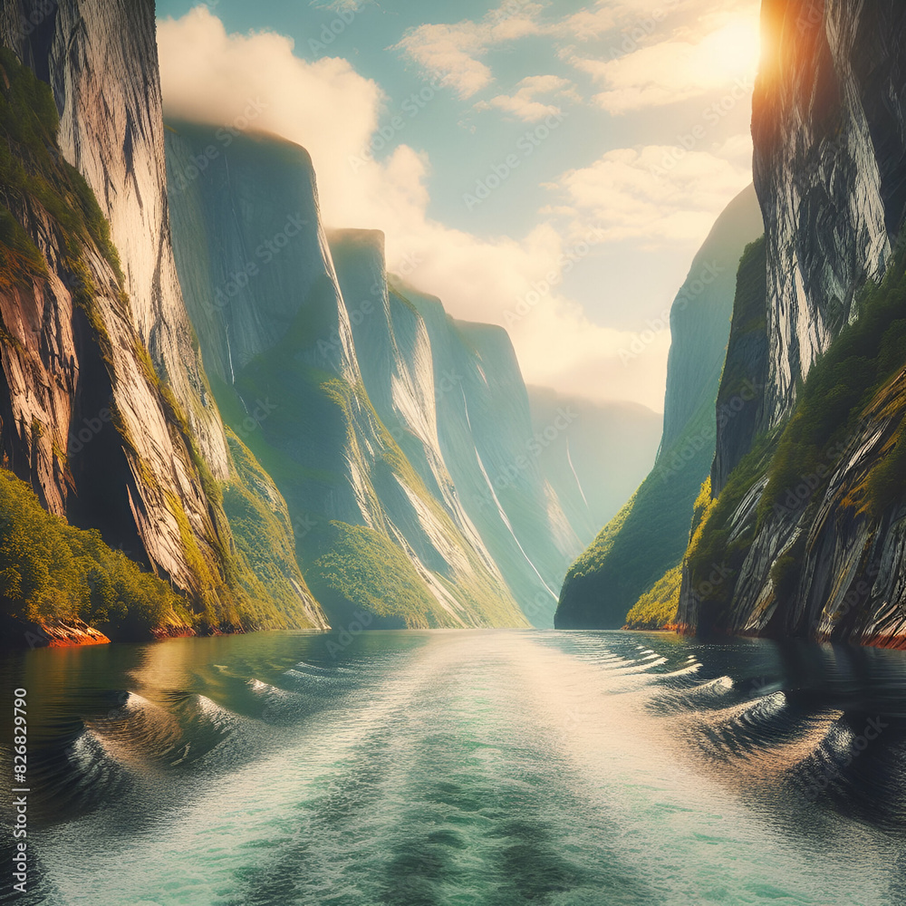 Tourist Group Breathtaking Summer View from Ship Floating Down the ...
