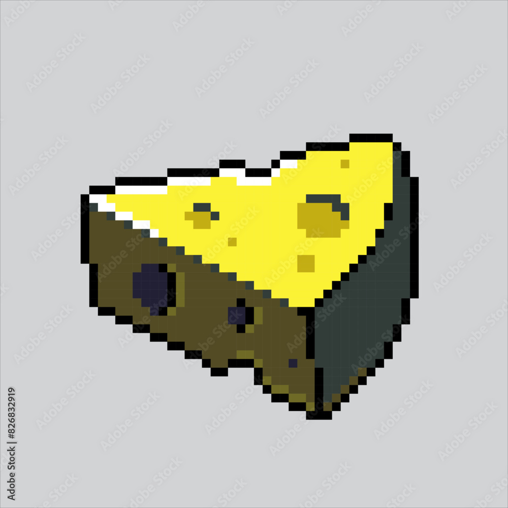 Pixel art illustration Cheese. Pixelated Cheese. Cheese pixelated for ...
