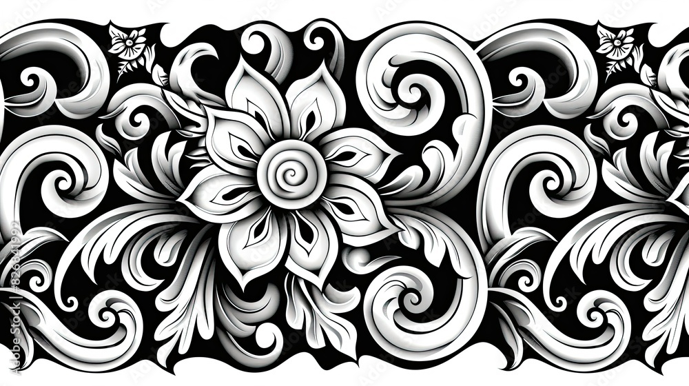 coloring page of maori koru patterns, white background vector ...